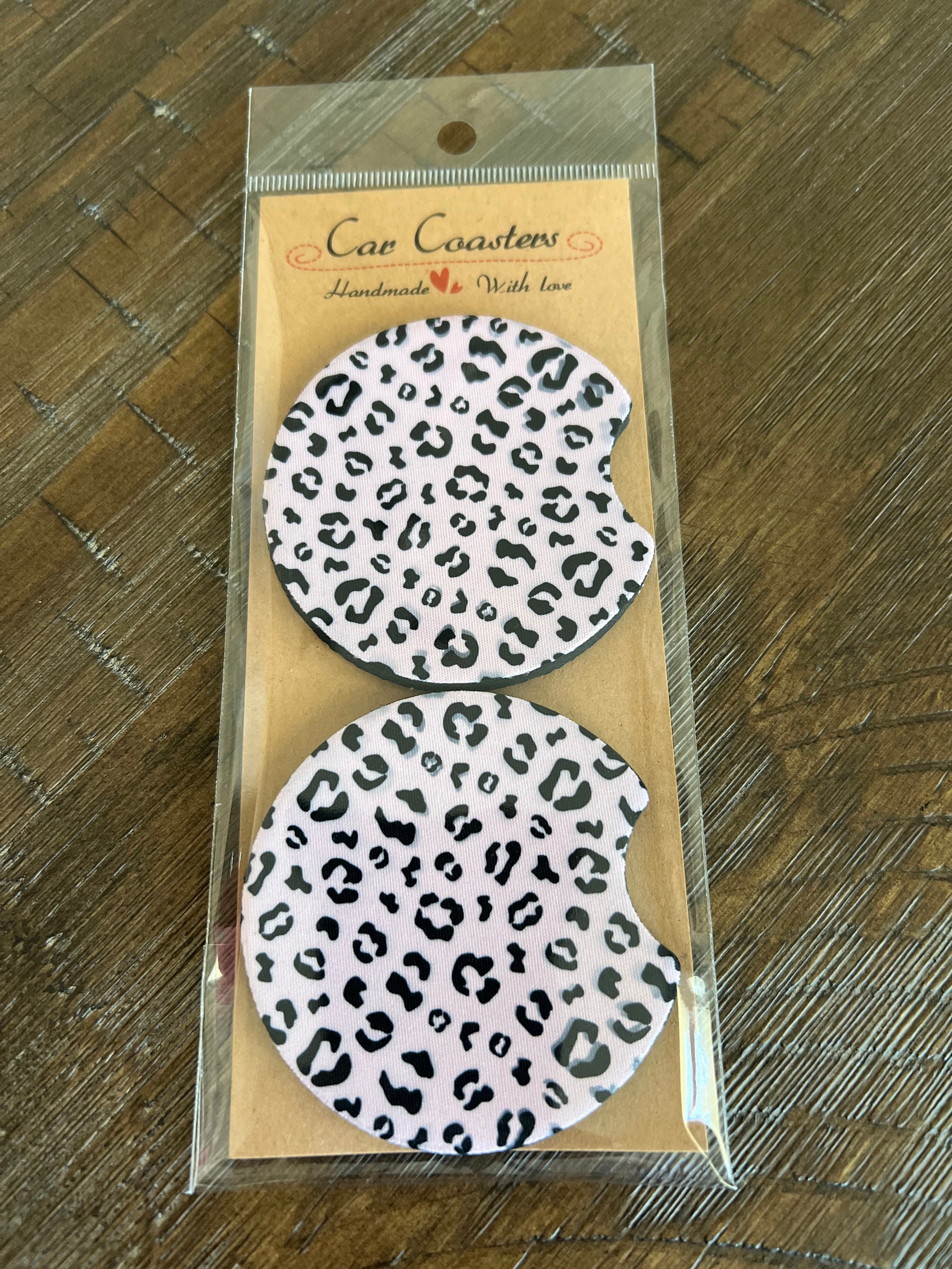 Cute Sublimation Car Coasters, Mama Needs Coffee, Cow & Cow Print, Pink ...