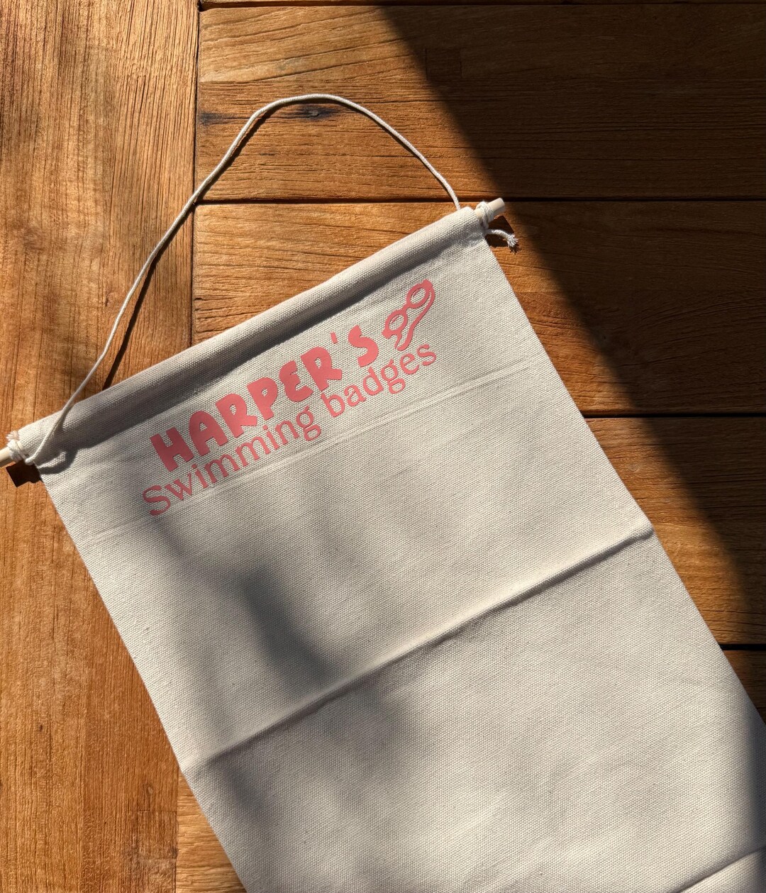 Personalized Swimming Badge Canvas | Custom Badge Display for Kids ...