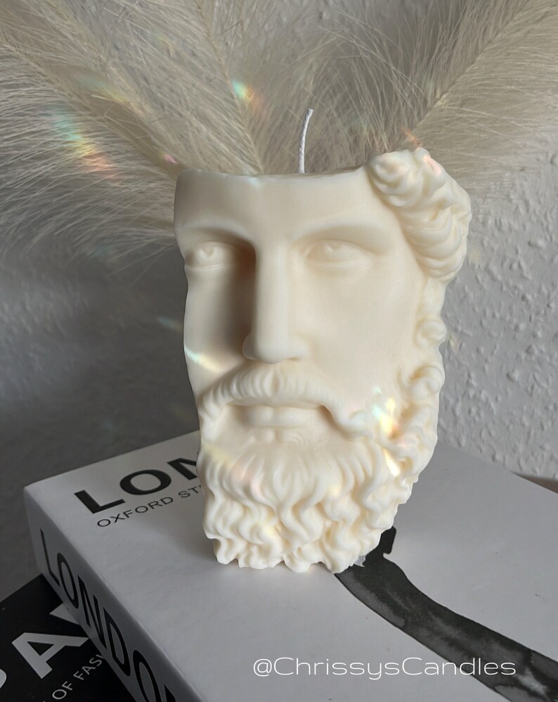 Zeus Sculpture Candle Made of Rapeseed Wax Greek Mythology - Etsy