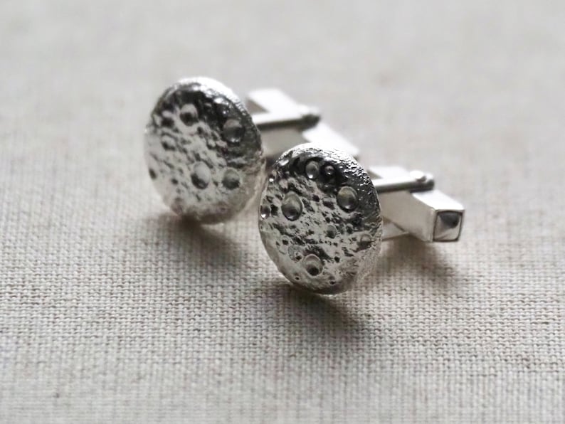 Sterling Silver Cufflinks Handmade Moon Cufflinks Solid Silver ...