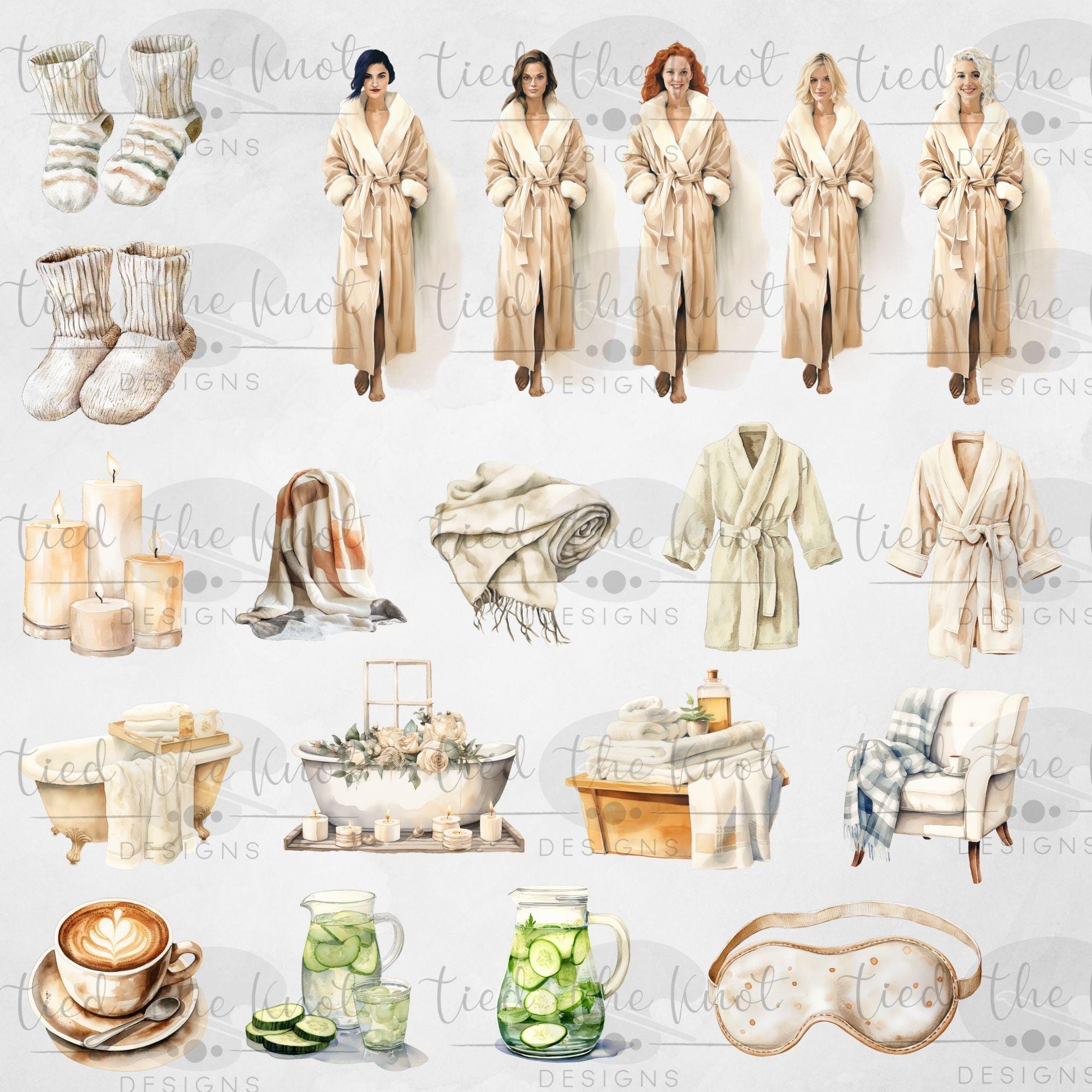Self Care Clipart, Cozy Clipart, Cosmetic Clipart, Spa Day Clipart ...