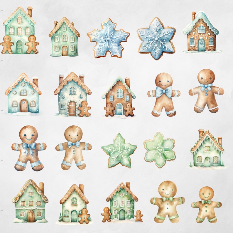 Pastel Gingerbread Clipart, Pastel Gingerbread House, Pastel Christmas ...