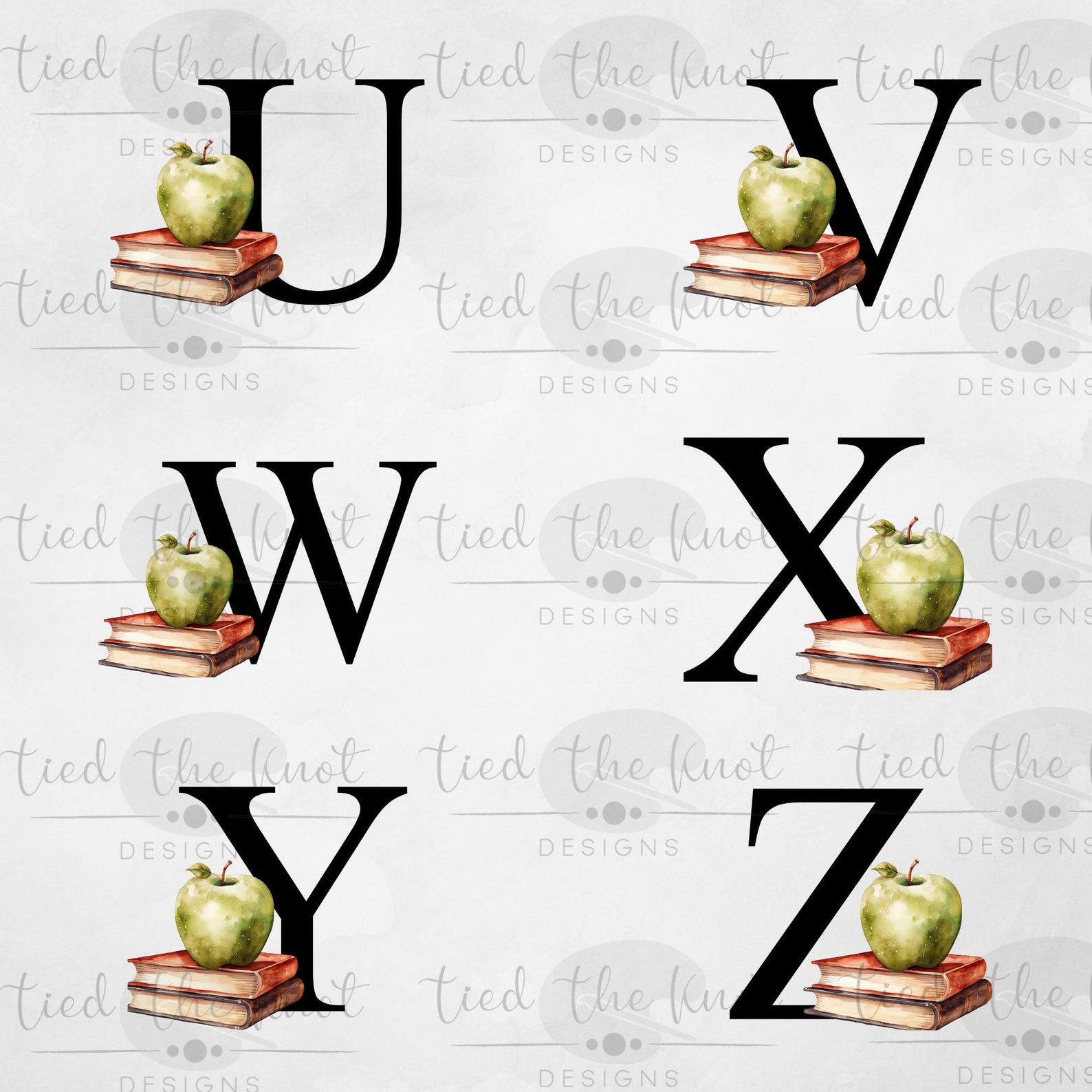 School Alphabet PNG, Green Apple Clipart, Black Alphabet, School ...