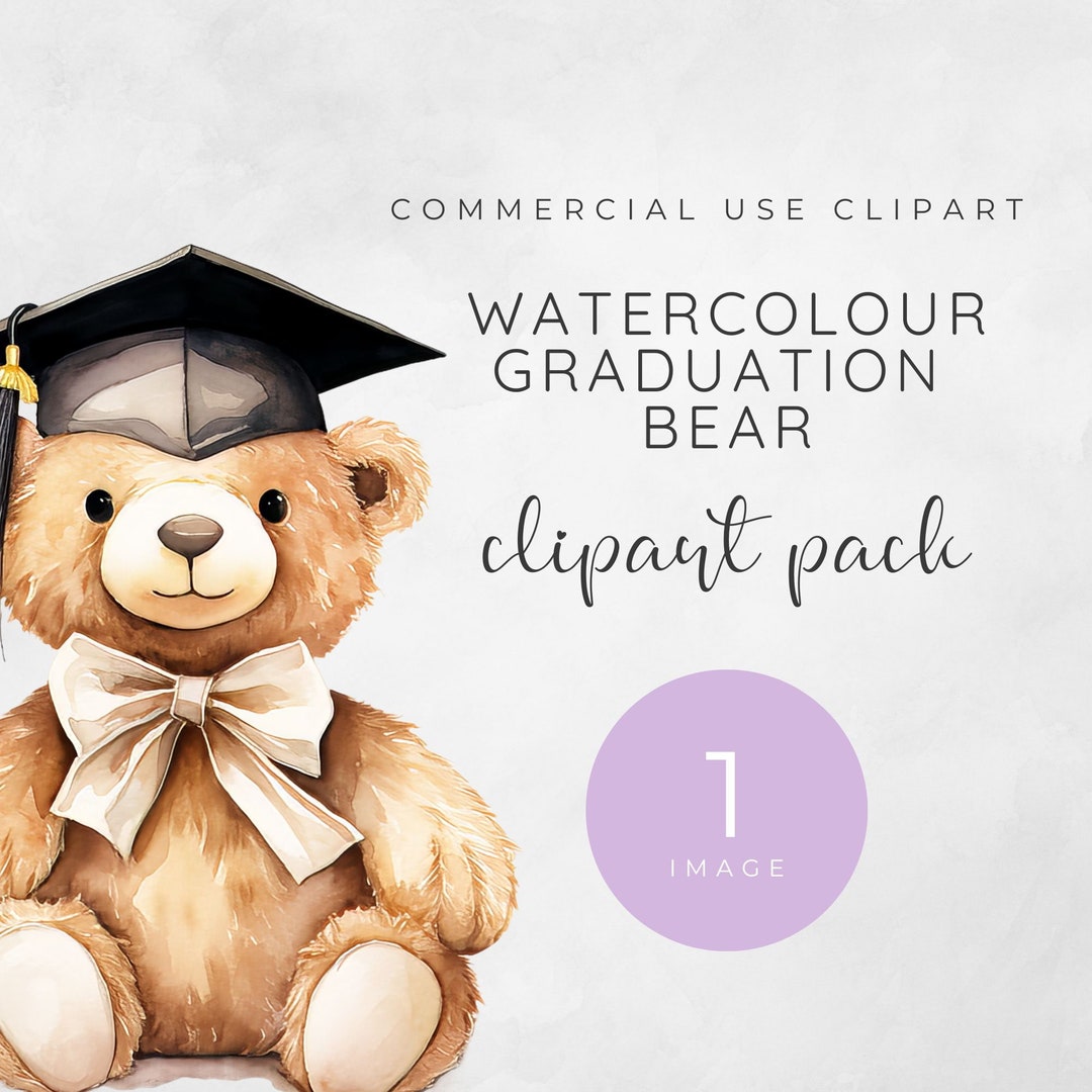 Graduation Teddy Bear Clipart, Graduation Cap Clipart, Graduation Party ...