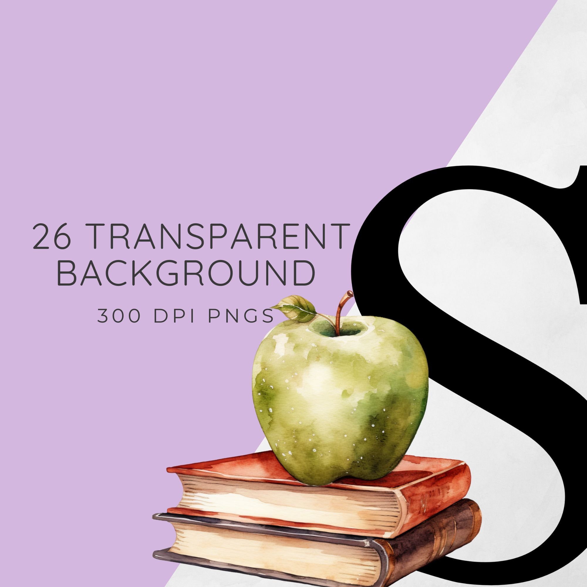 School Alphabet PNG, Green Apple Clipart, Black Alphabet, School ...