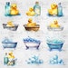 Rubber Duck Clipart, Bath Time Clipart, Bath Toys, Baby Shower Clipart ...