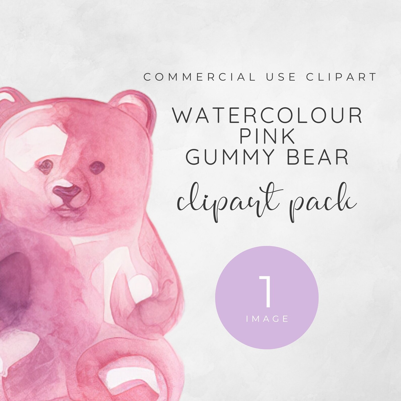 Gummy Bear Clipart, Candy Clipart PNG, Sweet Clipart, Pink Candy ...