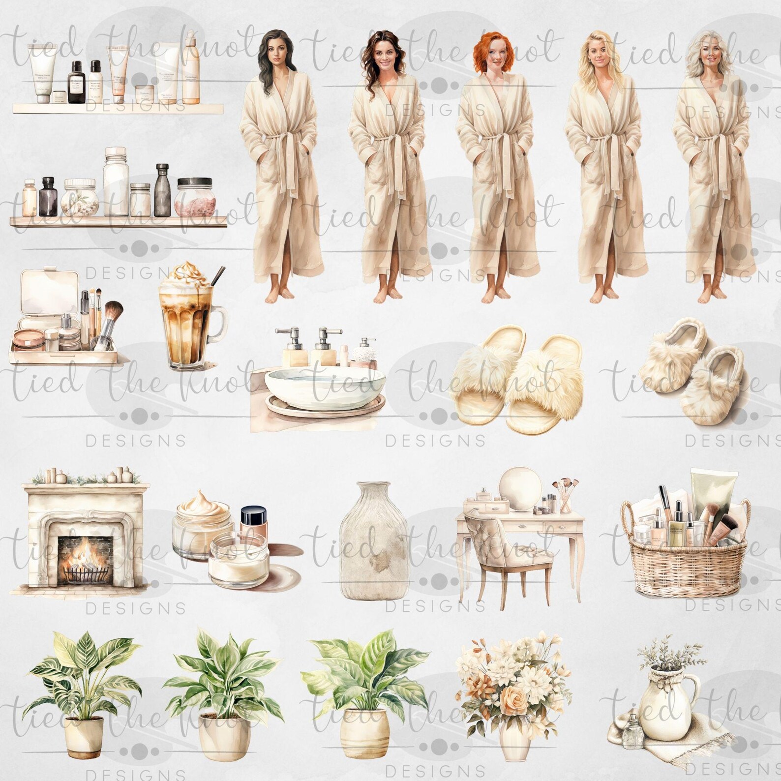 Self Care Clipart, Cozy Clipart, Cosmetic Clipart, Spa Day Clipart ...