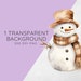 Snowmen Clipart, Neutral Snowman, Watercolour Snowman Clipart, Cream ...