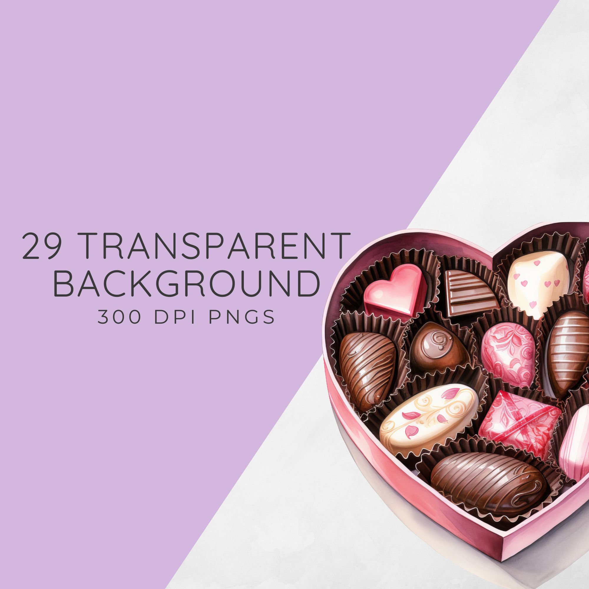 Box of Chocolate Clipart, Valentines Day Chocolate Clipart, Valentines ...
