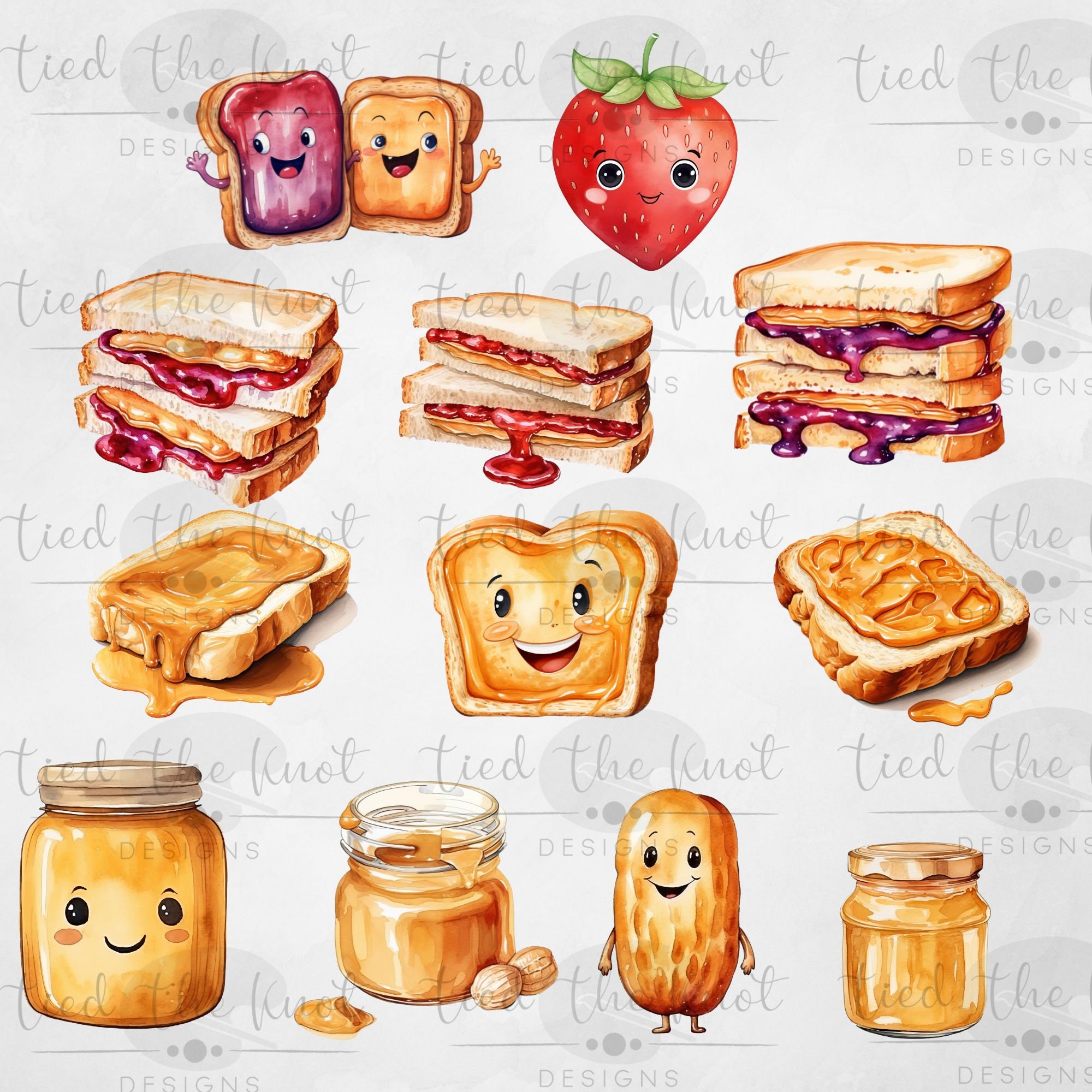 Peanut Butter and Jelly, PB and J, Peanut Butter Sandwich, Jam Jar ...