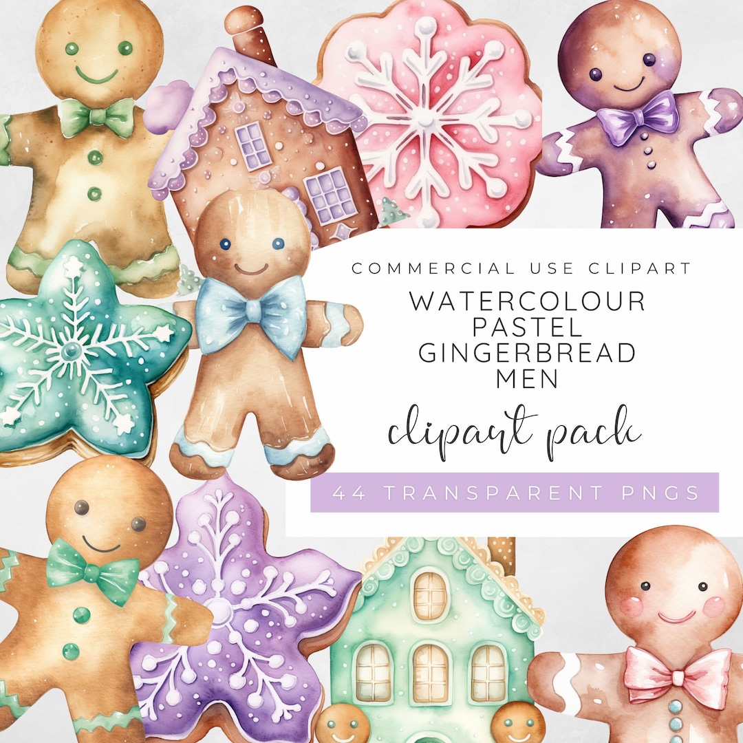 Pastel Gingerbread Clipart, Pastel Gingerbread House, Pastel Christmas ...