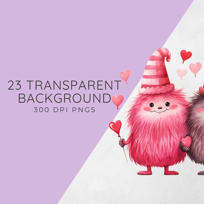 Love Monster Clipart, Valentines Monster Clipart, Spooky Valentines ...