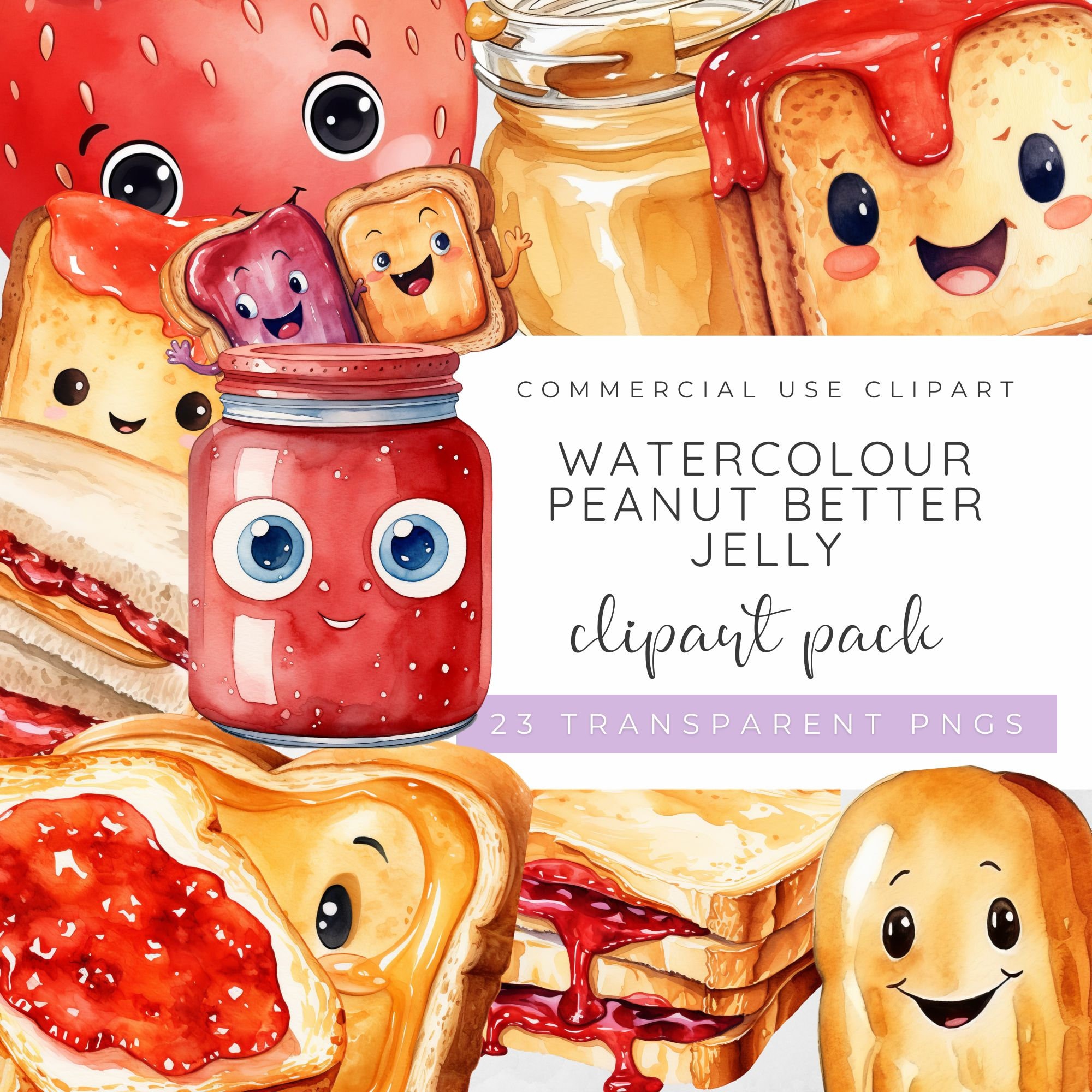 Peanut Butter and Jelly, PB and J, Peanut Butter Sandwich, Jam Jar ...