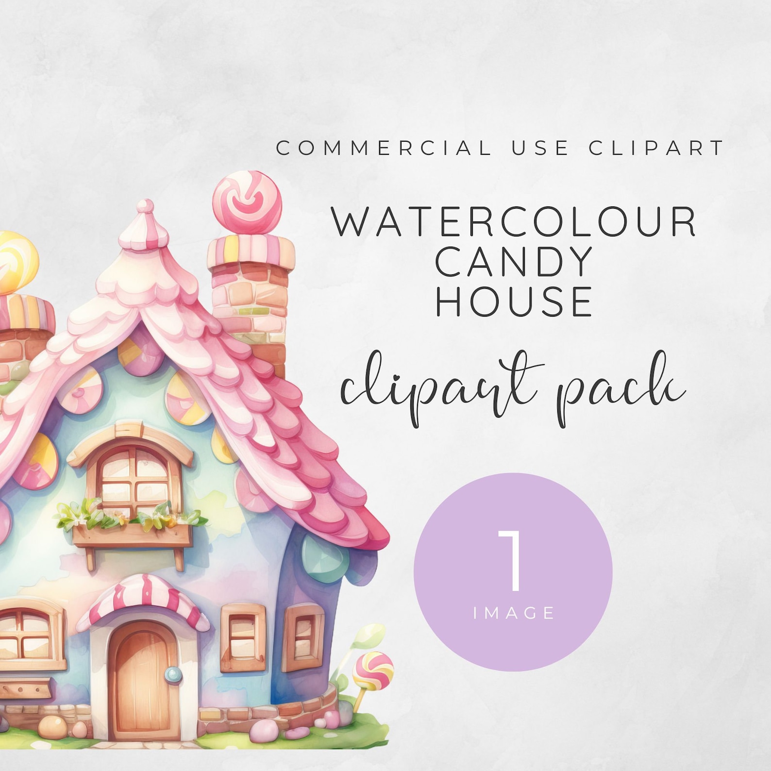 Candy House, Pastel Lollipop Clipart, Sweet Clipart, Candy Cart Clipart ...