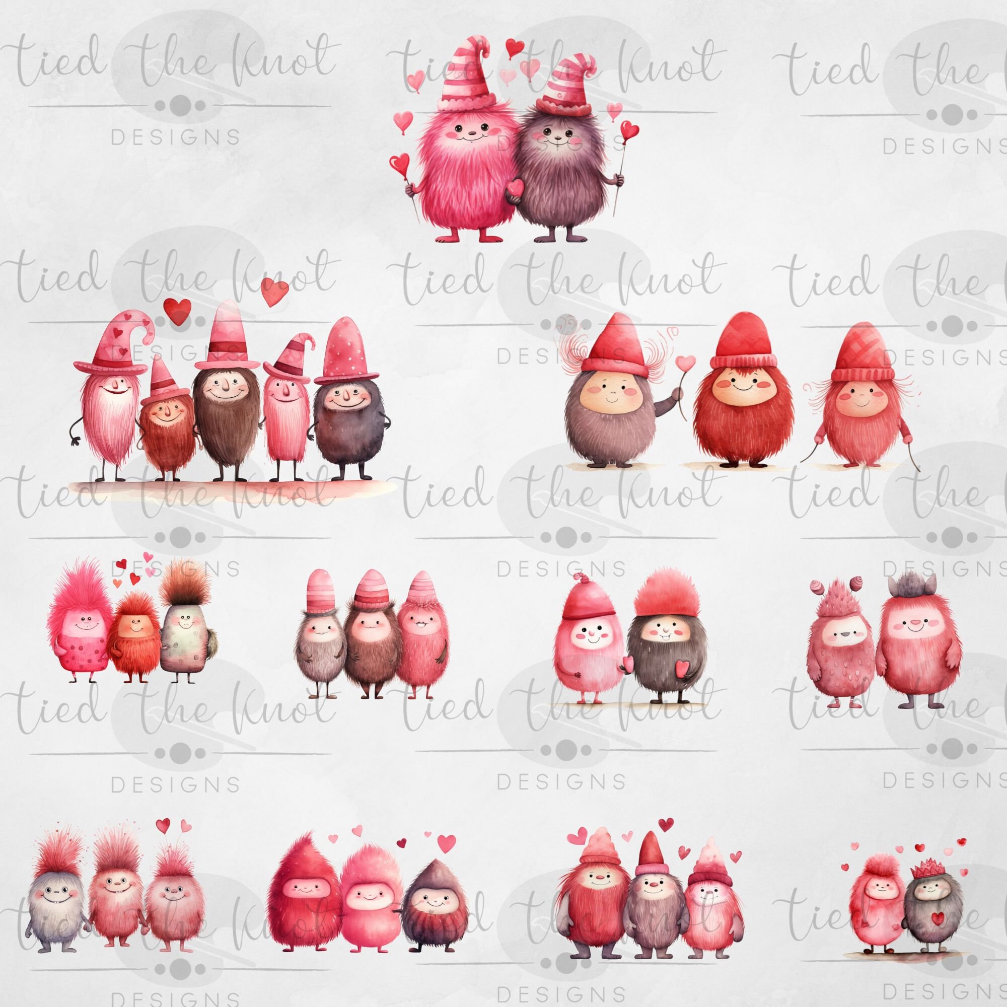 Love Monster Clipart, Valentines Monster Clipart, Spooky Valentines ...
