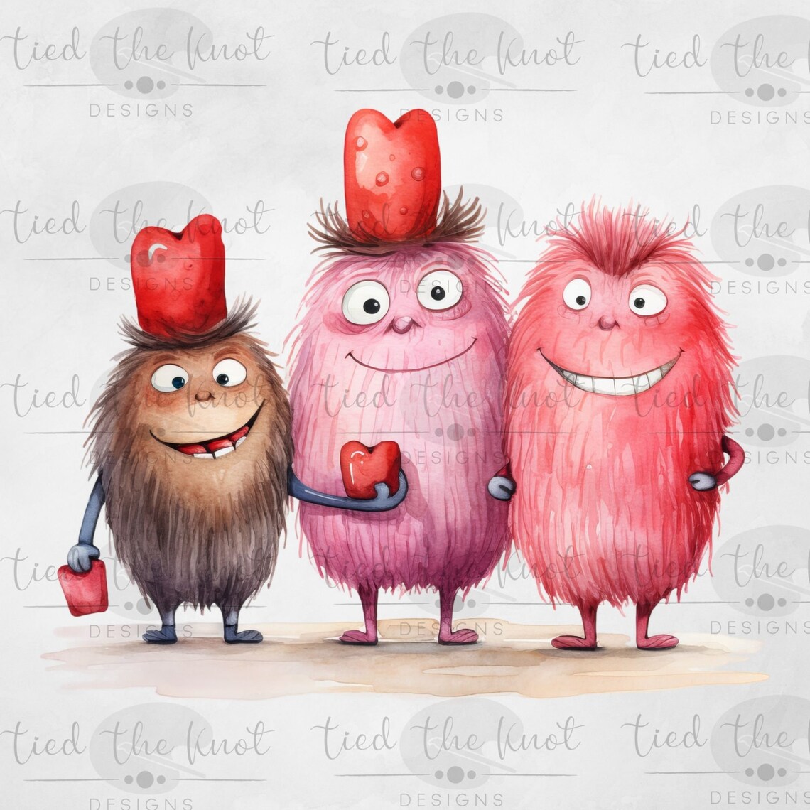 Love Monster Clipart, Valentines Monster Clipart, Spooky Valentines ...