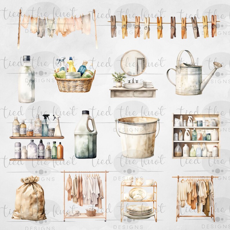 Spring Cleaning Clipart, Cleaning Lady Clipart, Laundry Clipart ...