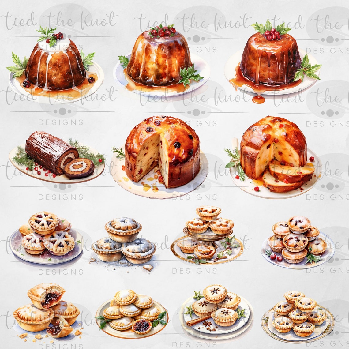 Christmas Dinner Clipart, Christmas Food Clipart, Christmas Biscuits ...