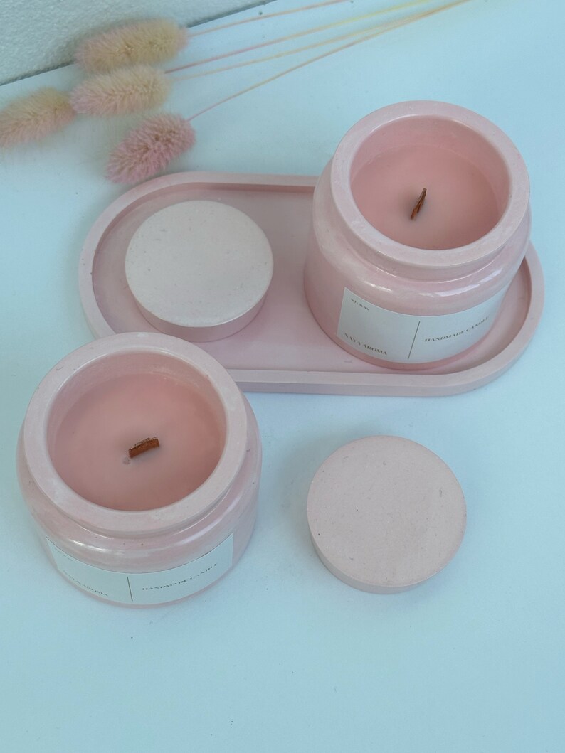 Aroma Candle in a Plaster Pot Plaster Decor Home Decor - Etsy