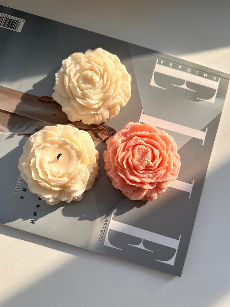 Peony Candle / Scented Candle / Wedding Candle - Etsy