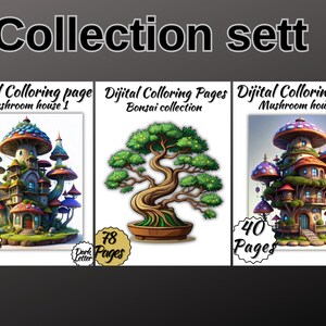 40 Enchanted Fairy Home Coloring Pages Adult and Kids Coloring Book ...