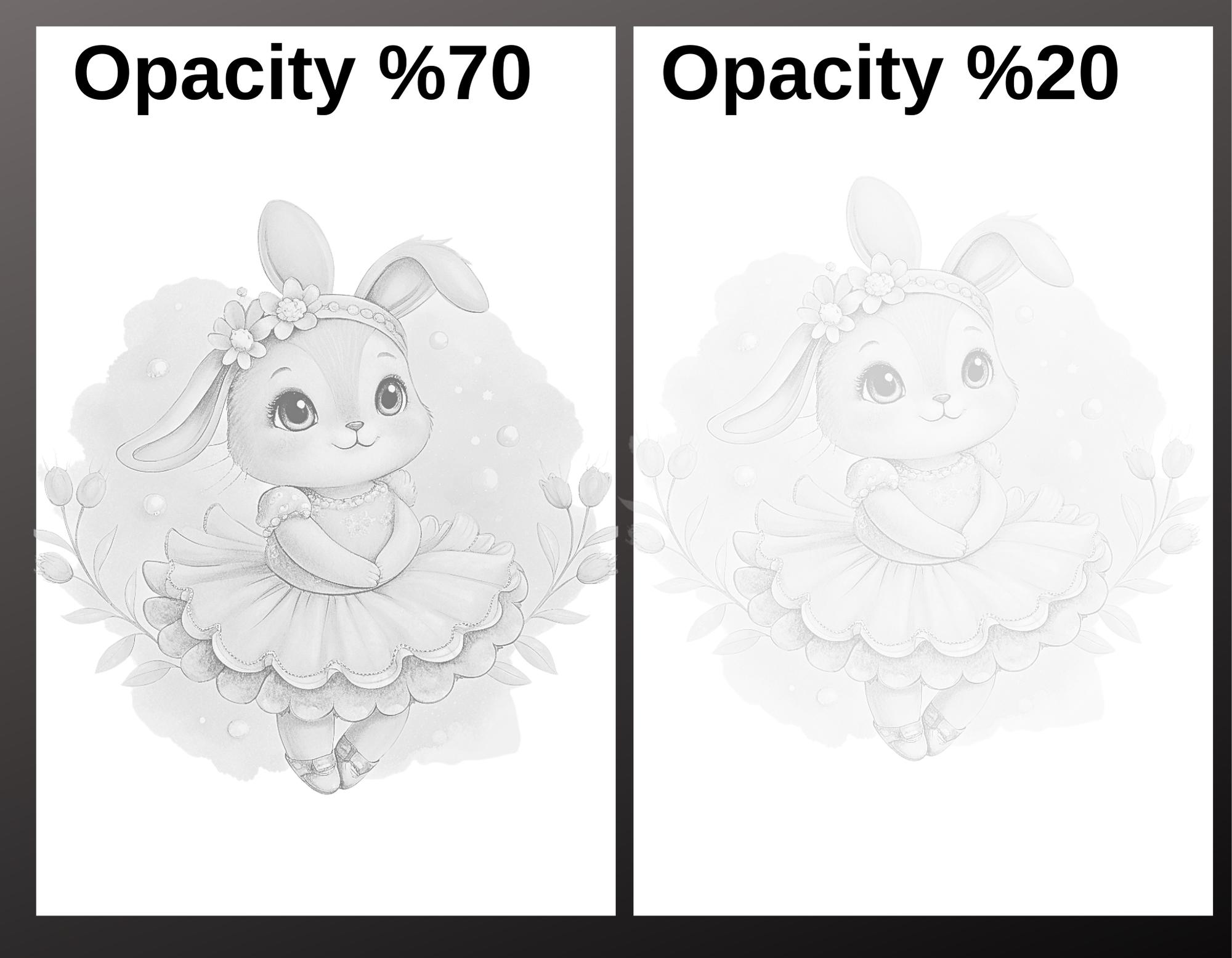 57 Rabbit Ballerina Animals Coloring Pages for Adults Teens & Kids 57 ...