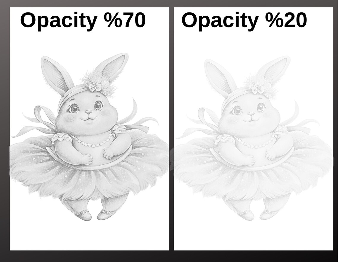 57 Rabbit Ballerina Animals Coloring Pages for Adults Teens & Kids 57 ...