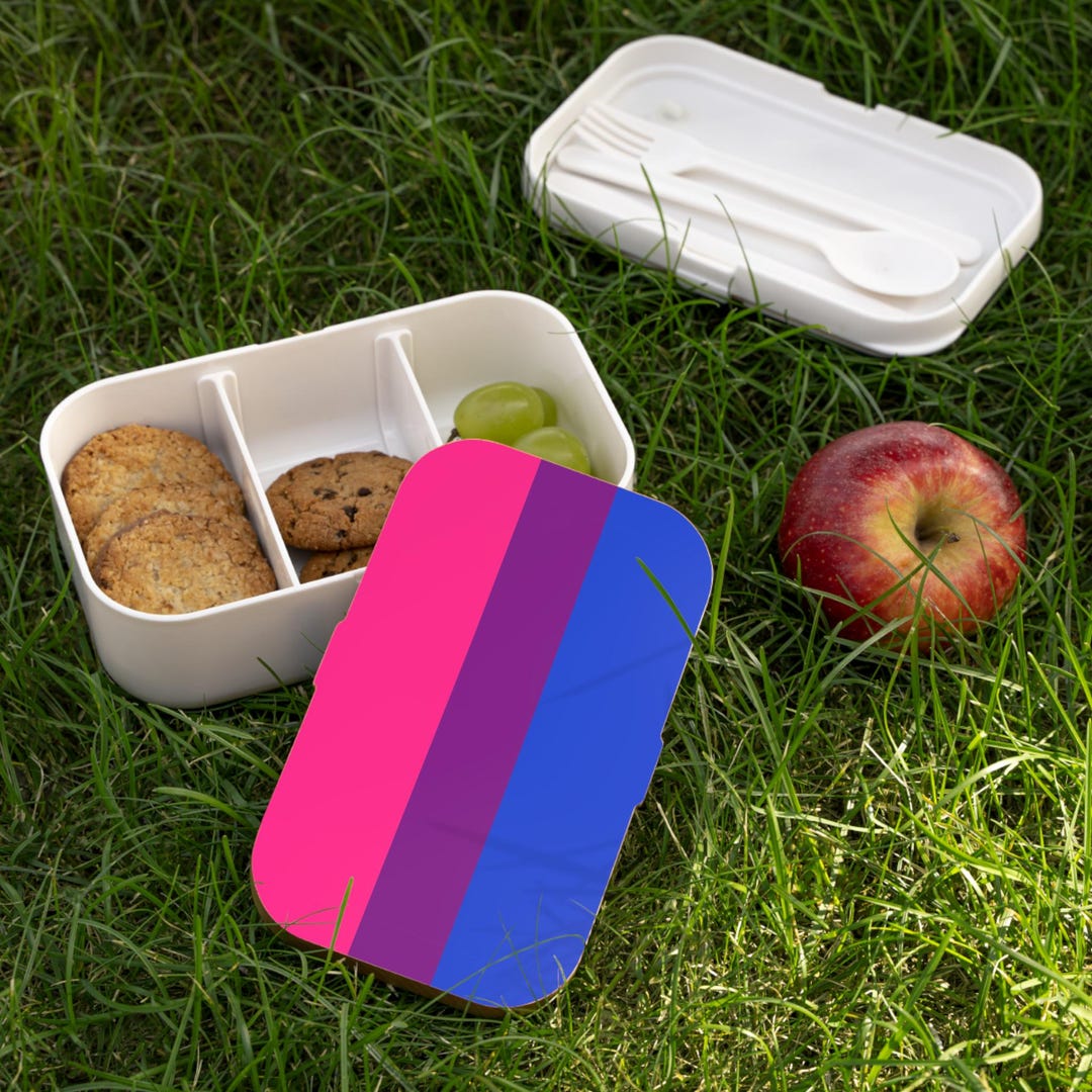 Bisexual Pride Flag Bento Lunch Box Rainbow LGBTQ Food Container, Queer ...