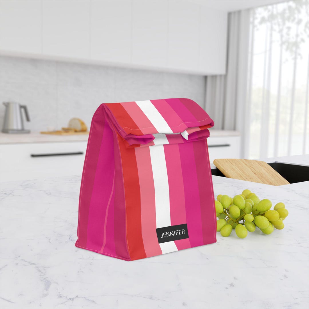 Lesbian Pride Flag Personalized Lunch Bag - LGBTQ+ Pride, Eco-friendly ...