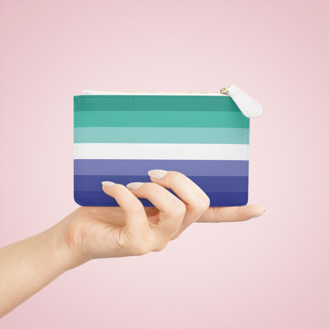 Gay Male Pride Flag Mini Clutch Bag, LGBT Rainbow Small Handbag, LGBTQ ...
