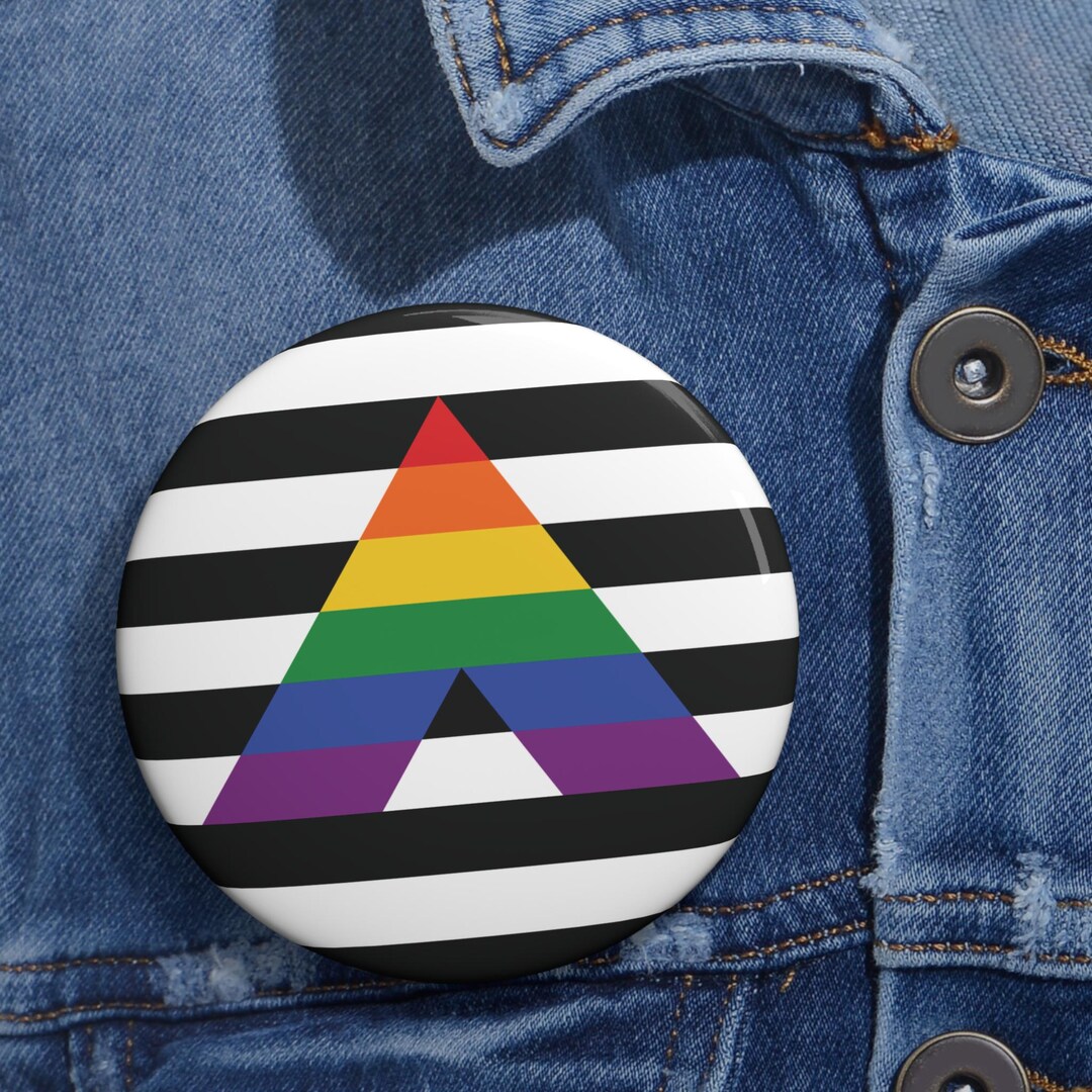 Straight Ally Pride Flag Pin Button, Fun Accessories for Festivals ...