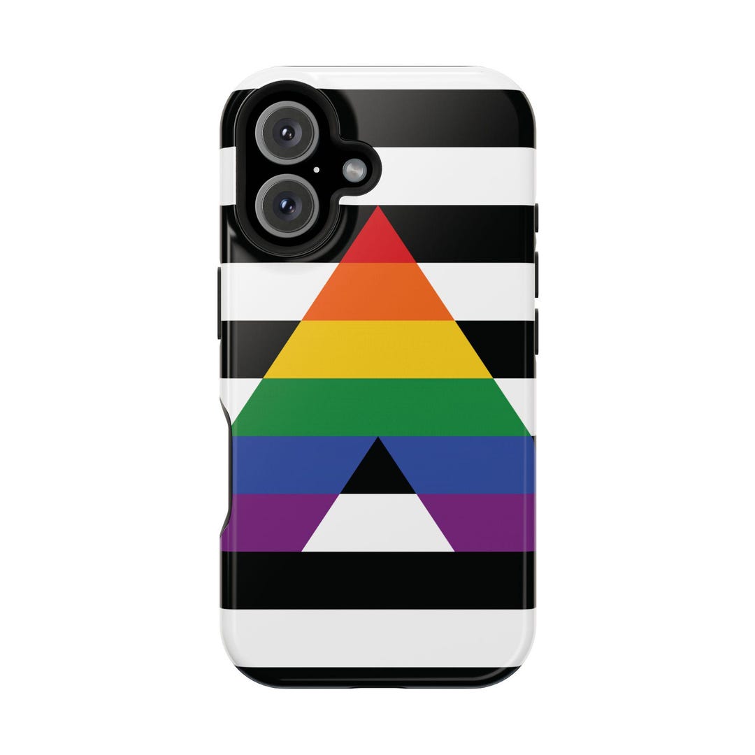 Straight Ally Pride Flag Rainbow Magnetic Tough Case for iPhone 16 Pro ...