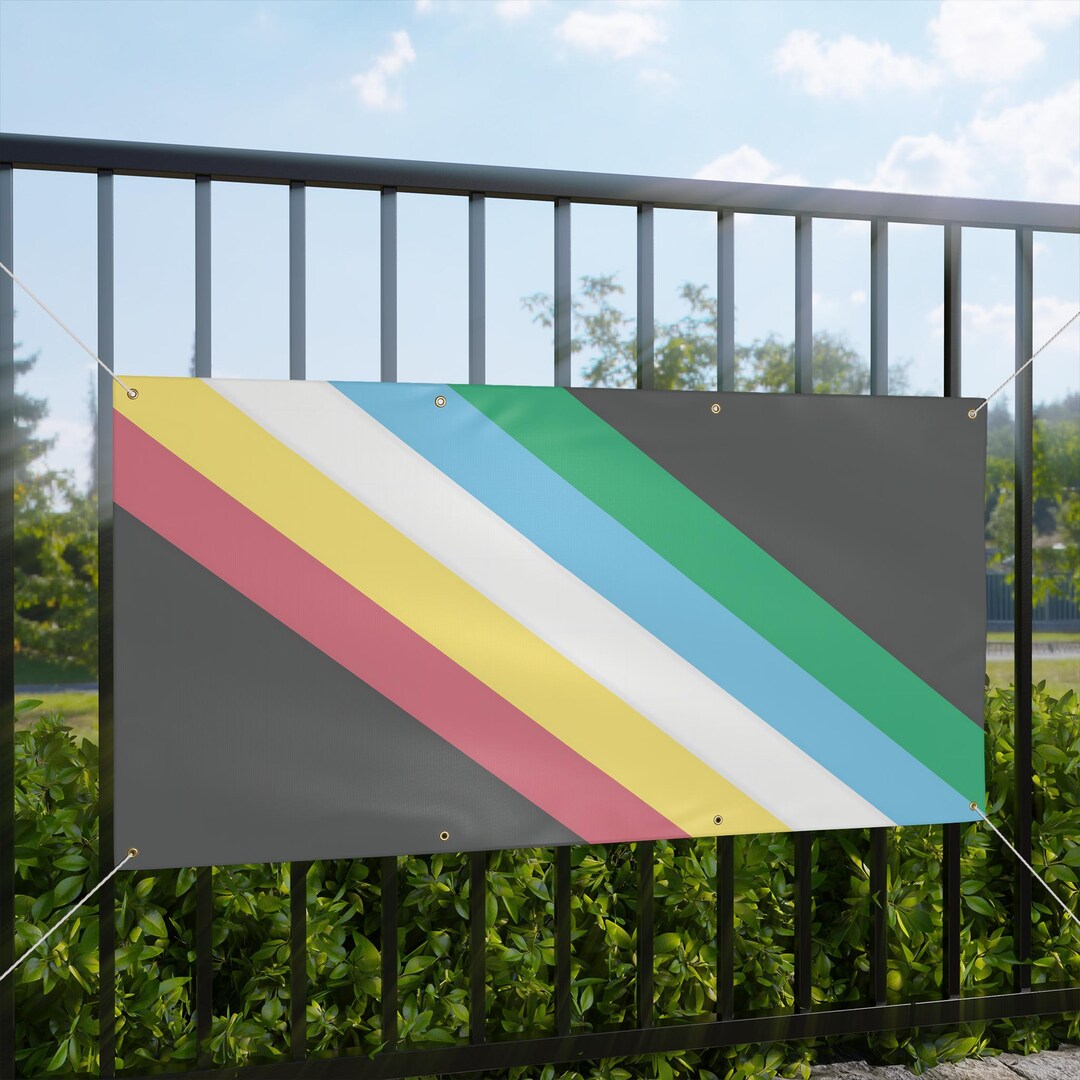 Disability Pride Flag Matte Banner for Disability Pride Month, Wall ...