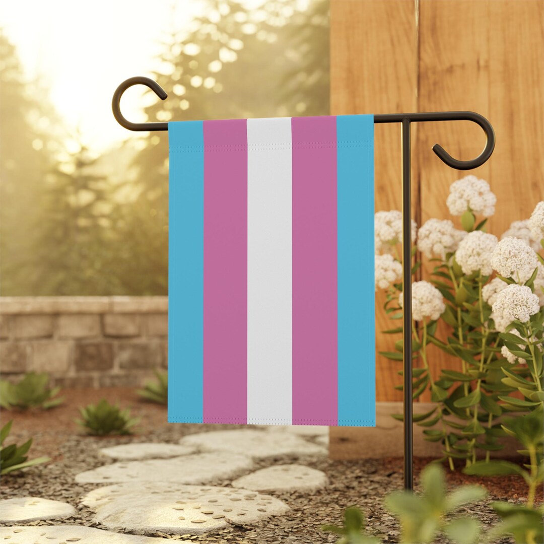 Transgender Pride Flag Garden Banner: LGBTQ+ Outdoor Decor - Etsy