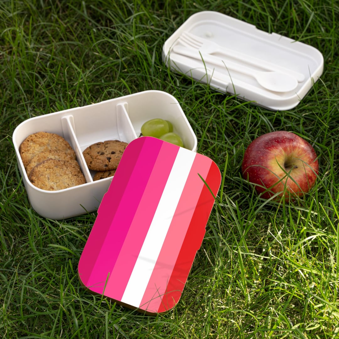 Lesbian Pride Flag Bento Lunch Box - Rainbow LGBTQ Food Container ...