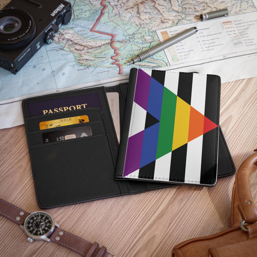 Passport Cover, Straight Ally Pride Flag Passport Holder, Rainbow ...