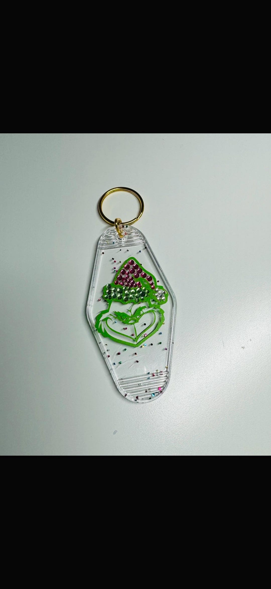 Christmas Grinch Bedazzled Key Chain - Etsy