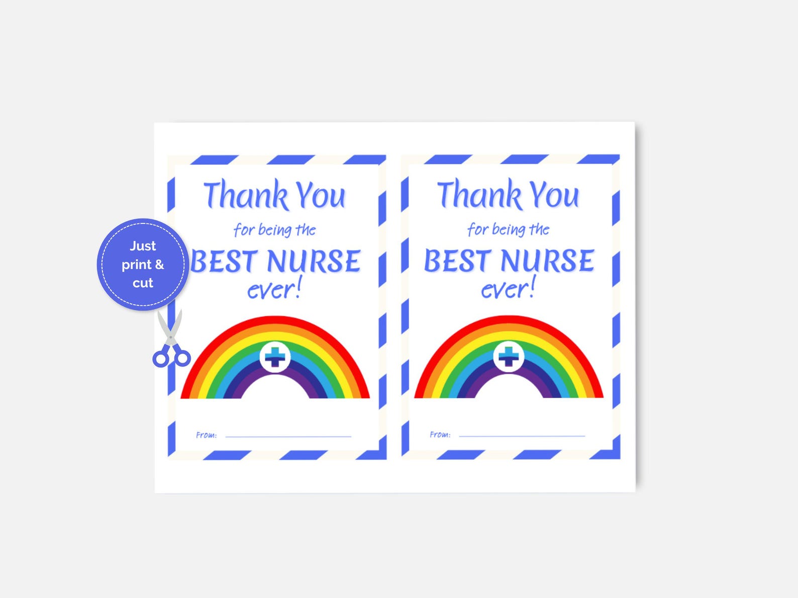 Nurse Appreciation Gift Card Holder: Printable Thank You (digital ...