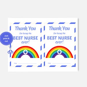 Nurse Appreciation Gift Card Holder: Printable Thank You (digital ...