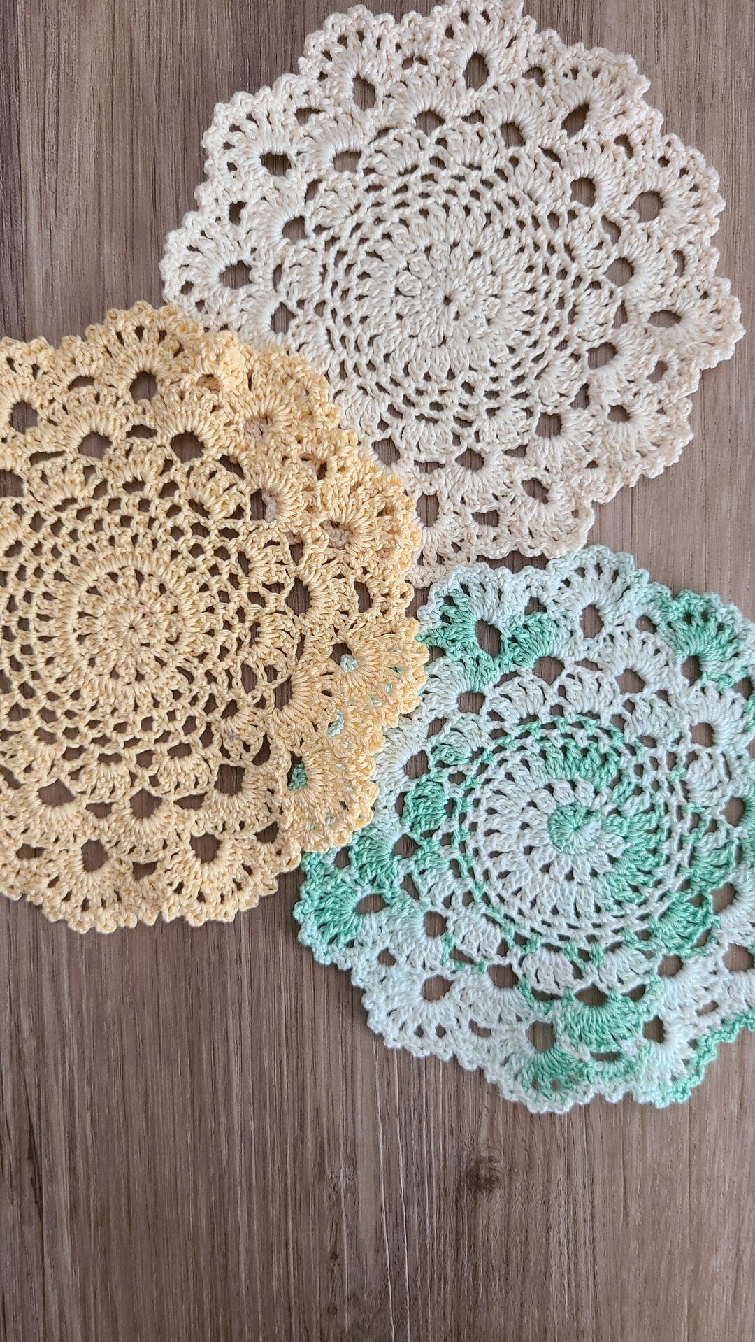 Crocheted Doily Centerpiece - Pear Blossom- Small - Etsy