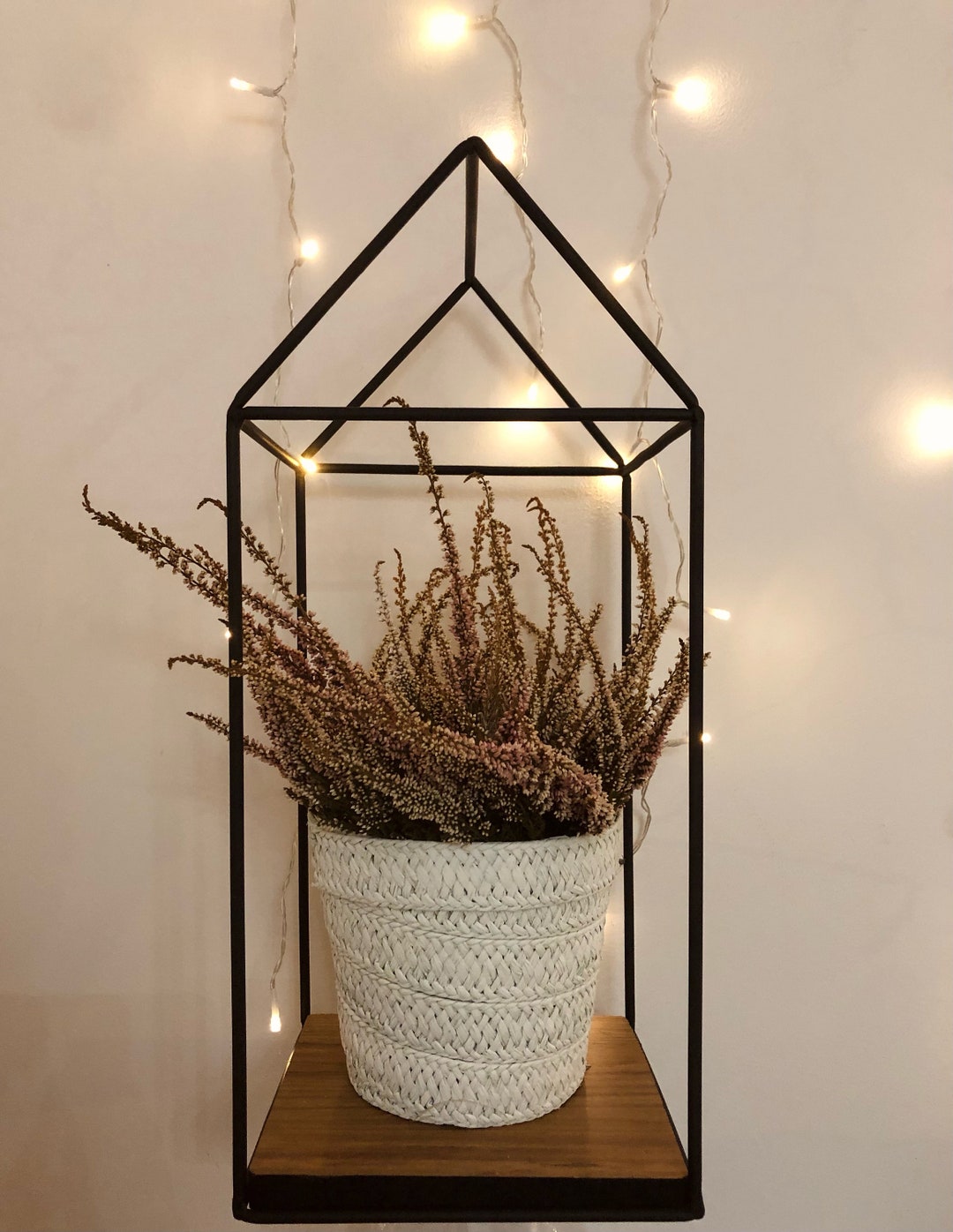 Wire House Lantern Flower Stand Handmade Weld Loft Vintage - Etsy