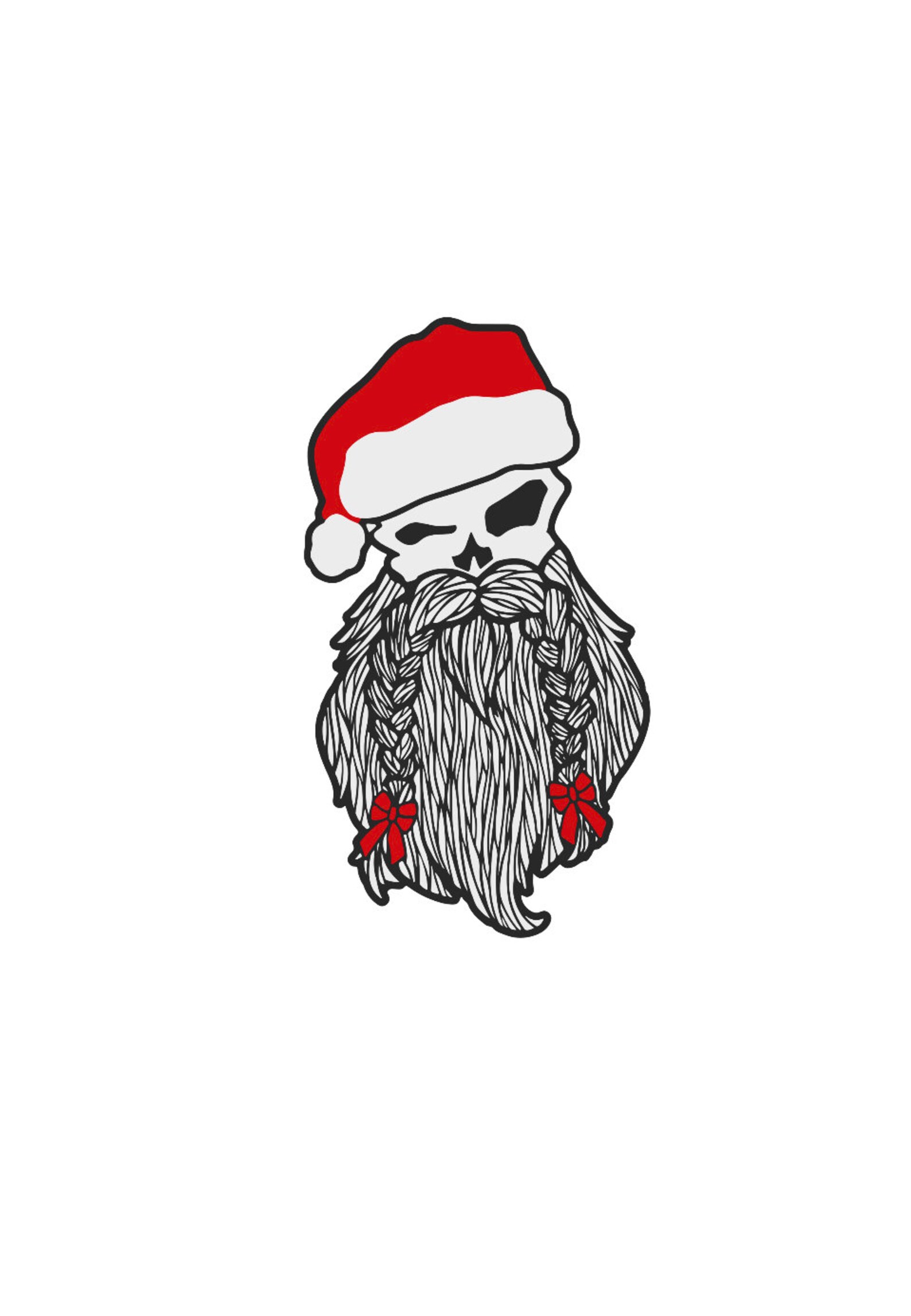 Santa Skull Svg Vector Png Pdf Psd Jpeg Cricut Santa Klaus - Etsy
