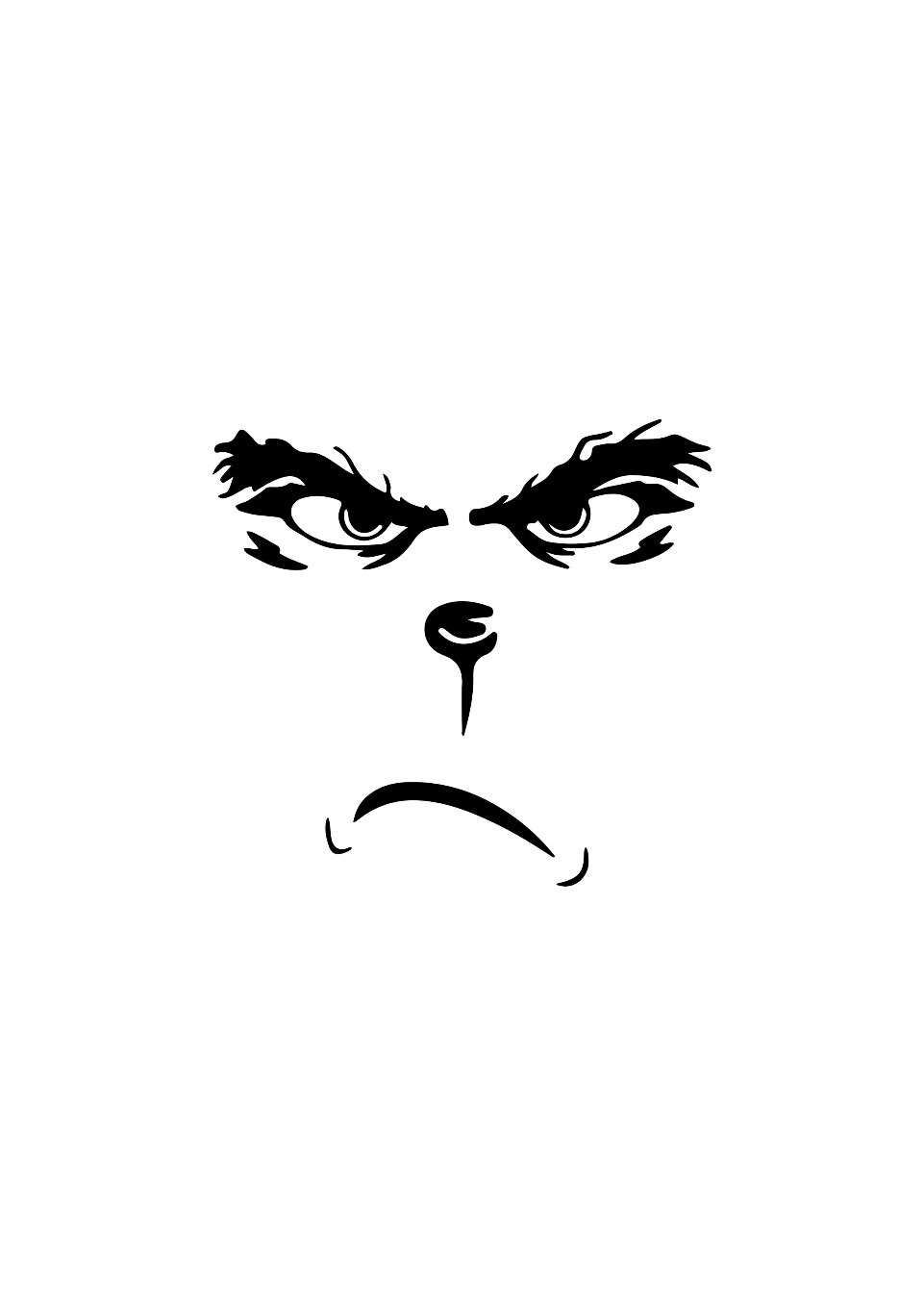 Grinch Face Svg Vector Png Pdf Psd Jpeg Cricut Grinch - Etsy Australia