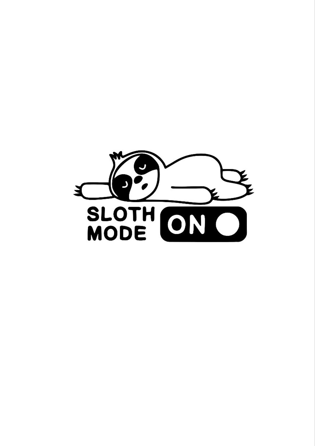 Sloth Mode Svg Vector PNG PDF Psd JPEG Cricut Sloth Silhouette Lazy ...