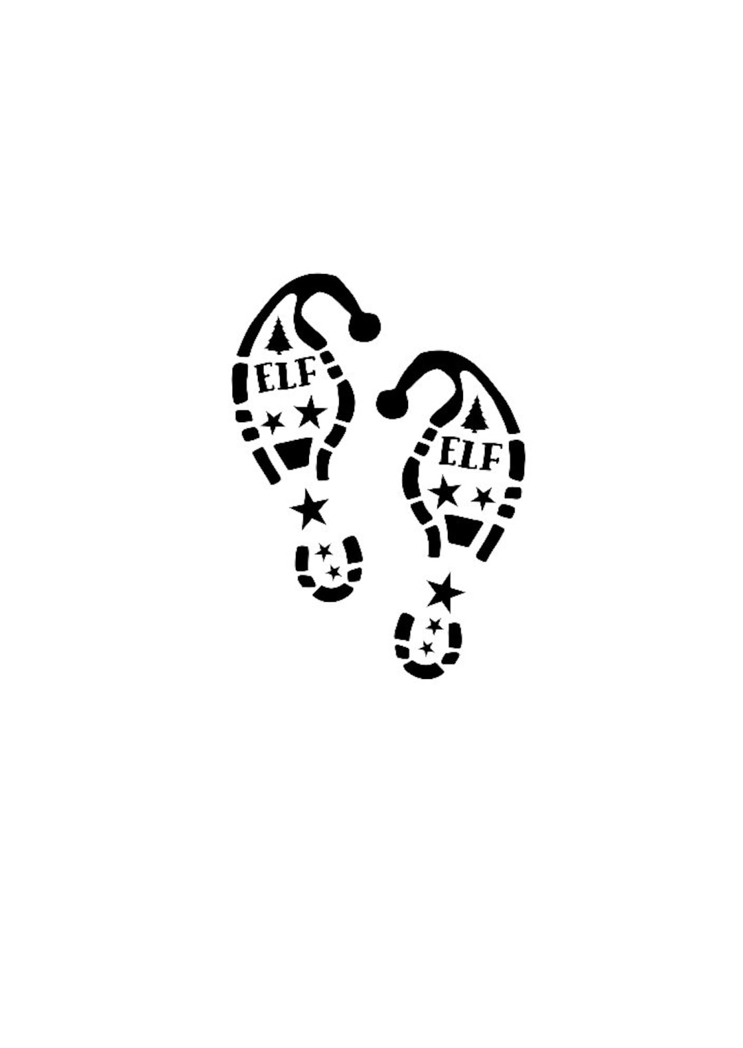 Elf Footprints Svg Vector Png Pdf Psd Jpeg Cricut Elf Steps Christmas ...