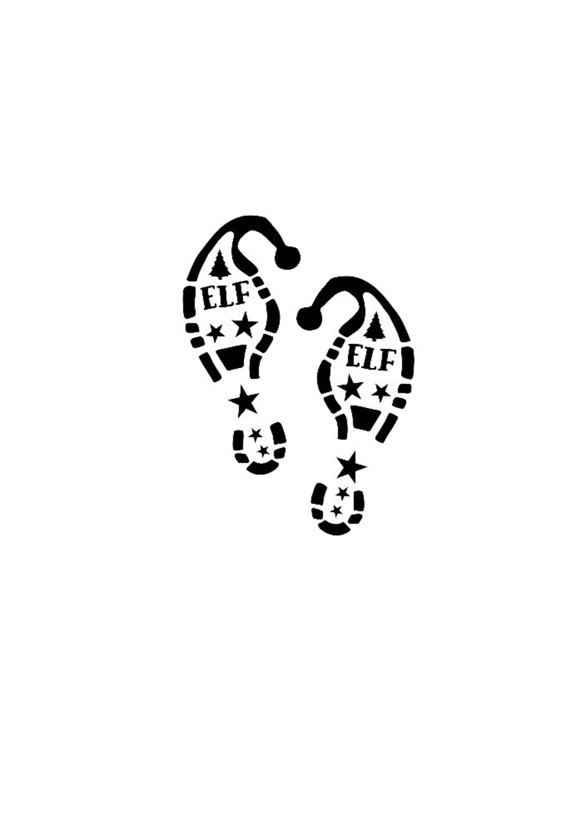 Elf Footprints Svg Vector Png Pdf Psd Jpeg Cricut Elf Steps Christmas ...
