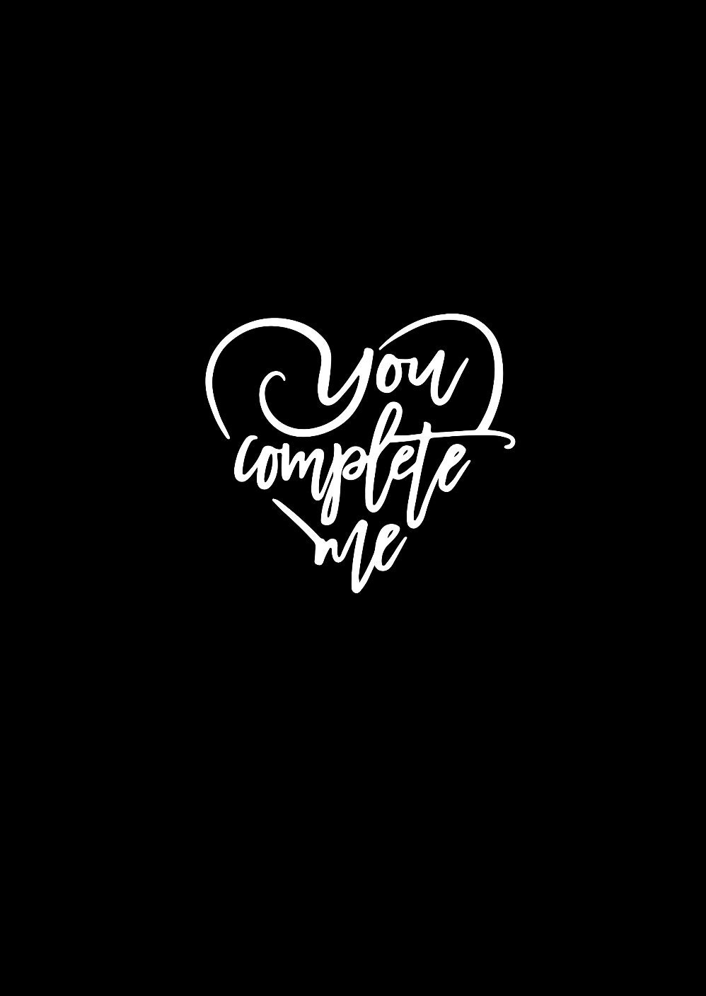You Complete Me Svg Vector Png Pdf PSD Jpeg Cricut Silhouette Heart ...