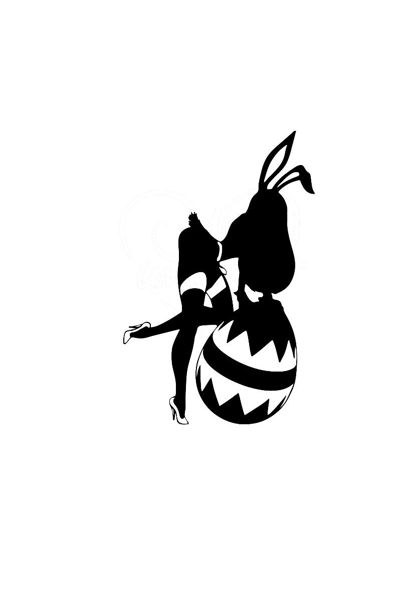 Easter Bunny Svg Vector PNG Pdf PSD Jpeg Cricut Silhouette Funny Easter Card Playboy Sexy Sexual ...