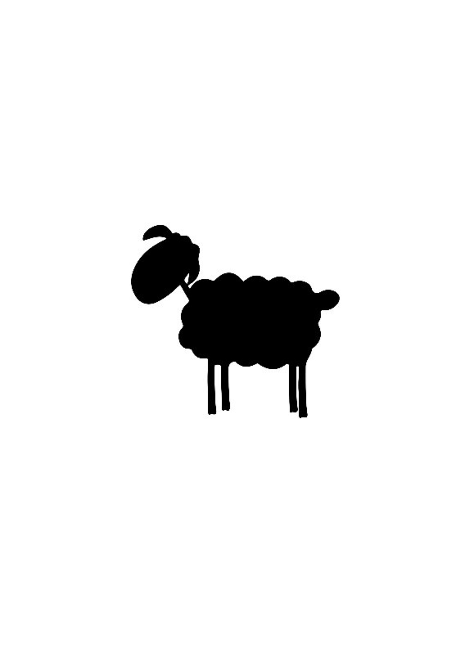 Sheep Svg Vector Png Pdf PSD Jpeg Cricut Black Sheep Silhouette Digital ...